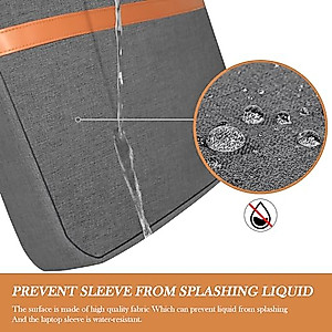 Ferkurn Laptop Bag Case Women Men Computer Bag for HP Envy Pavilion Omen/MSI/LG Gram/Dell Inspiron XPS/Lenovo Thinkpad/ASUS/Acer, Shoulder Messenger Bag Strap Carrying Briefcase, Grey, 15 15.6 Inch