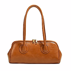 JBB Shoulder Bag Retro Classic Purse Clutch Small Crossbody Bag Satchel Bags Handbag PU Leather Saddle Bag Brown