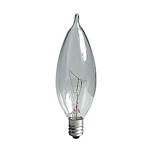 GE Decorative Light Bulbs, 40 Watt, Clear Finish, Candelabra Base (12 Pack)