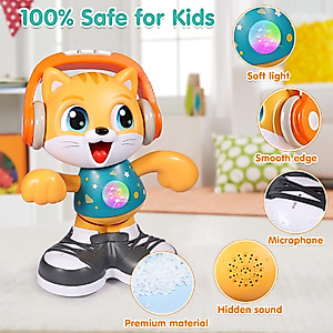 WITALENT Baby Toy 12-18 Months Talking Dancing Cat Toy for 1 Year Old Boys Girls Light Up Music Toddler Toys 1-2 Recording Interactive Early Educational Toys Gifts for 1 2 3 Years Old Boys Girls
