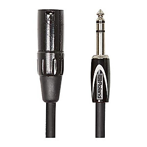 Roland Black Series Interconnect Cable, 1/4-Inch TRS to XLR (Male), 5-Feet