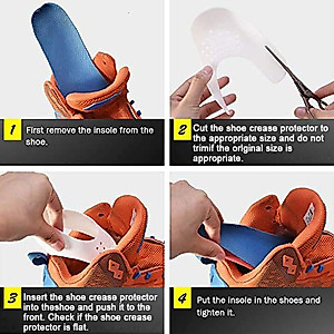 Jdomall 2 Pairs Shoes Crease Protector Toe Box, Prevent Sneaker Shoes Crease Protector for Men and Women's 7-12/