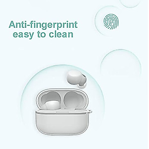 Sukalun Transparent Case Cover Compatible for Sony LinkBuds S | Shockproof Full Body Protection Soft TPU Clear Cover | Protective Sleeve Skin Cover with Carabiner for Wireless Earbuds