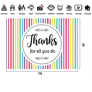 Lofaris Thanks for All You Do Photography Backdrop Teachers Nurses Doctors Staff Employee We Truly Appreciate You Background Happy Retirement Party Decor Photo Studio Props Cake Table Supplies 7x5ft