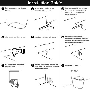 Dual Flush Elongated Standard One Piece Toilet with Comfortable Seat Height, Powerful & Quiet Dual Flush Modern Toilet, 12'' Rough-In, Glossy White，6636