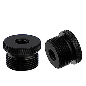 SAVITA 2pcs Mic Foot Adapter Screw Thread Adapter 1/4 Female to 5/8 Male Tripod Screw Adapter for Camera Monitor Microphone Stand