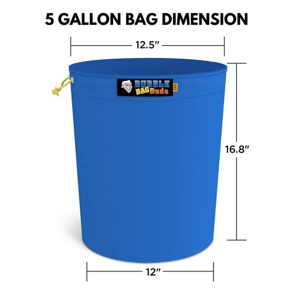 BUBBLEBAGDUDE Bubble Bags 5 Gallon 5 Bags Set - Herbal Ice Bubble Bag Essence Extractor Kit - Plant & Herb Extraction Bubble Bags with 10 x 10” Pressing Screen & Storage Bag (220 to 25-Micron Bags)