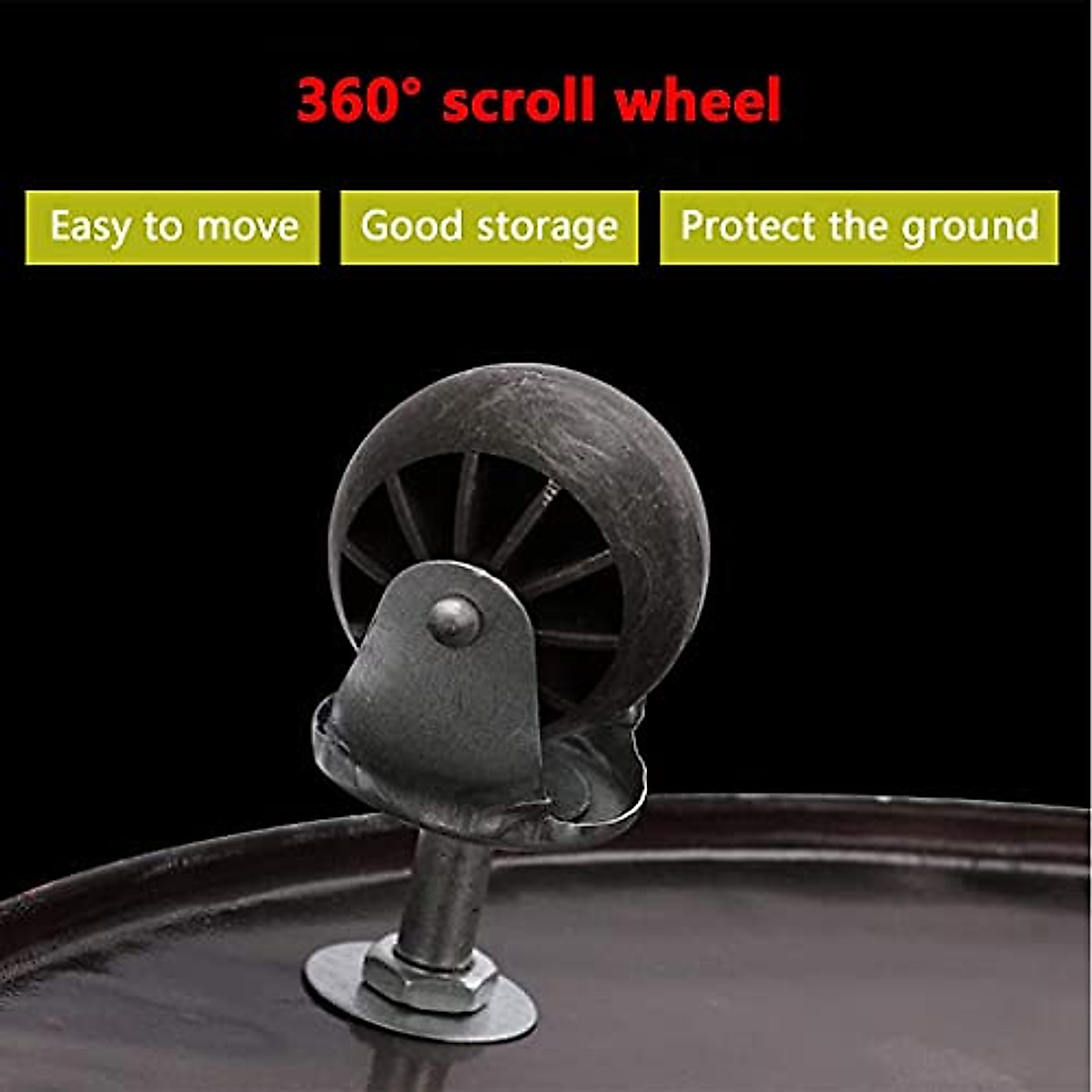 JNYB Burning Barrel 1set Small Garden Furnaces Incinerator Bin Galvanised Metal Incinerator Fire Burning Bin with Cover, Can Burn Garbage, Paper, Leaves,29.5x34.5cm