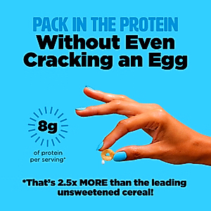 Plant-Based and Vegan Breakfast Cereal by Three Wishes - Unsweetened, 6 Pack - More Protein and Less Sugar Snack - Gluten-Free, Grain-Free - Non-GMO