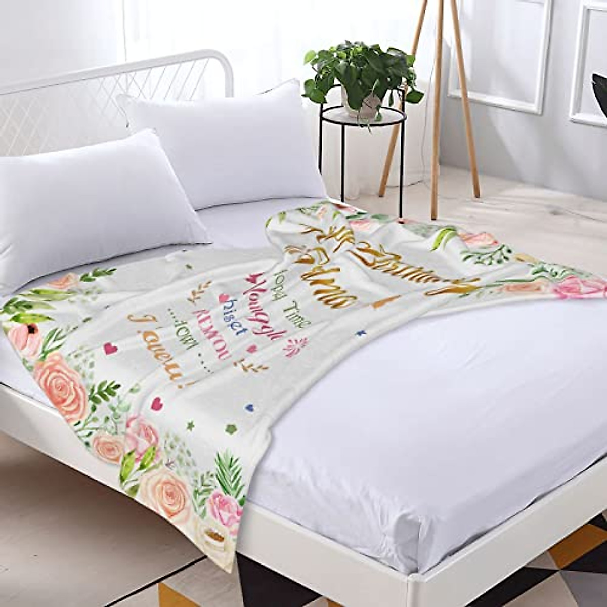 KJACGAD Grandma Birthday Gifts, Gifts for Grandma Mothers Day, Birthday Gifts for Grandma, Happy Birthday Grandma, Grandma Birthday Blanket, Birthday Presents for Grandma 60x50 Inch