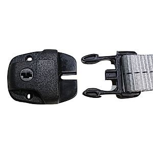 Hot Tub Spa Cover (2) Straps w/ (4) Locks & Keys - 12 feet, Adjustable, Kit w/Screws (Grey) Made in USA