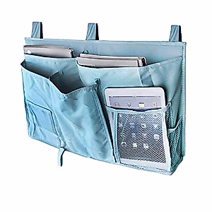 MoYag Bedside Storage Organizer, Haopyou Bedside Caddy Hanging Storage Bag for Bunk and Hospital Beds, Dorm Rooms Bed Rails,Baby Bed,Baby Cart,Car Backrest with 8 Pockets(Green)