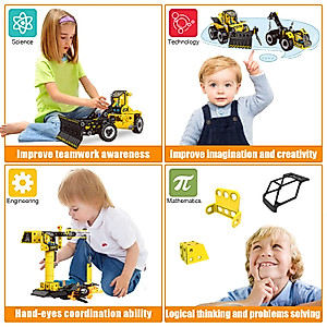 HOMCENT Educational Building Toys for Age 3+ Year Boy & Girl, Building Block STEM Toy Kit for Toddlers & Kids, Creative Learning Construction Playset Birthday for 4 5 6 7 8 yr Old