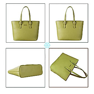 Banuce Leather Handbags for Women Purse Large Capacity Shoulder Tote Bag for A4 and 9.7 Inch iPad