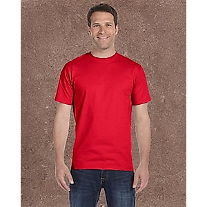 Hanes Mens 5.2 oz. ComfortSoft Cotton T-Shirt (5280) Athletic red l