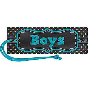 Teacher Created Resources 77278 Chalkboard Brights Magnetic Boys Pass 6.75" x 2.25"