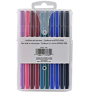 Uchida 430010A , Le Pen, 0.3 Millimeter point, Pen Set, 10 Pack, Multicolor