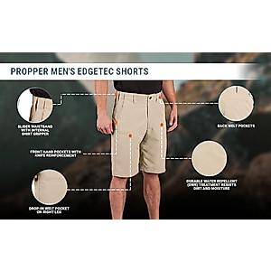 Propper Men's Edgetec Shorts, Khaki, 36 Unhemmed