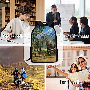 Nakgn Brachiosaurus Print Backpack for Child Girls Kids Book School Bags