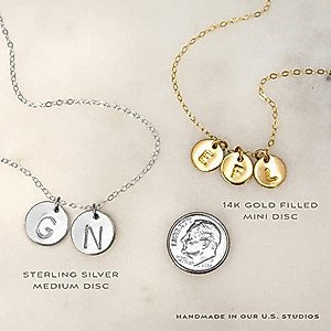 EFYTAL Multiple Initial Necklaces for Women, Dainty 14k Gold-Filled or Sterling Silver 3 Initial Necklace, Mom Necklace with Initials, Personalized Necklaces for Women, Letter Necklace for Women