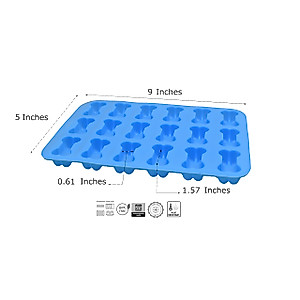 TopolMold 3-Pack 3D Dog Bone Candy Melt Silicone Mold (Puppy Treats, Chocolate Fondant, Candy Making Mould) - Oven Safe, Freezer Safe, Food-Grade 18-Cavity