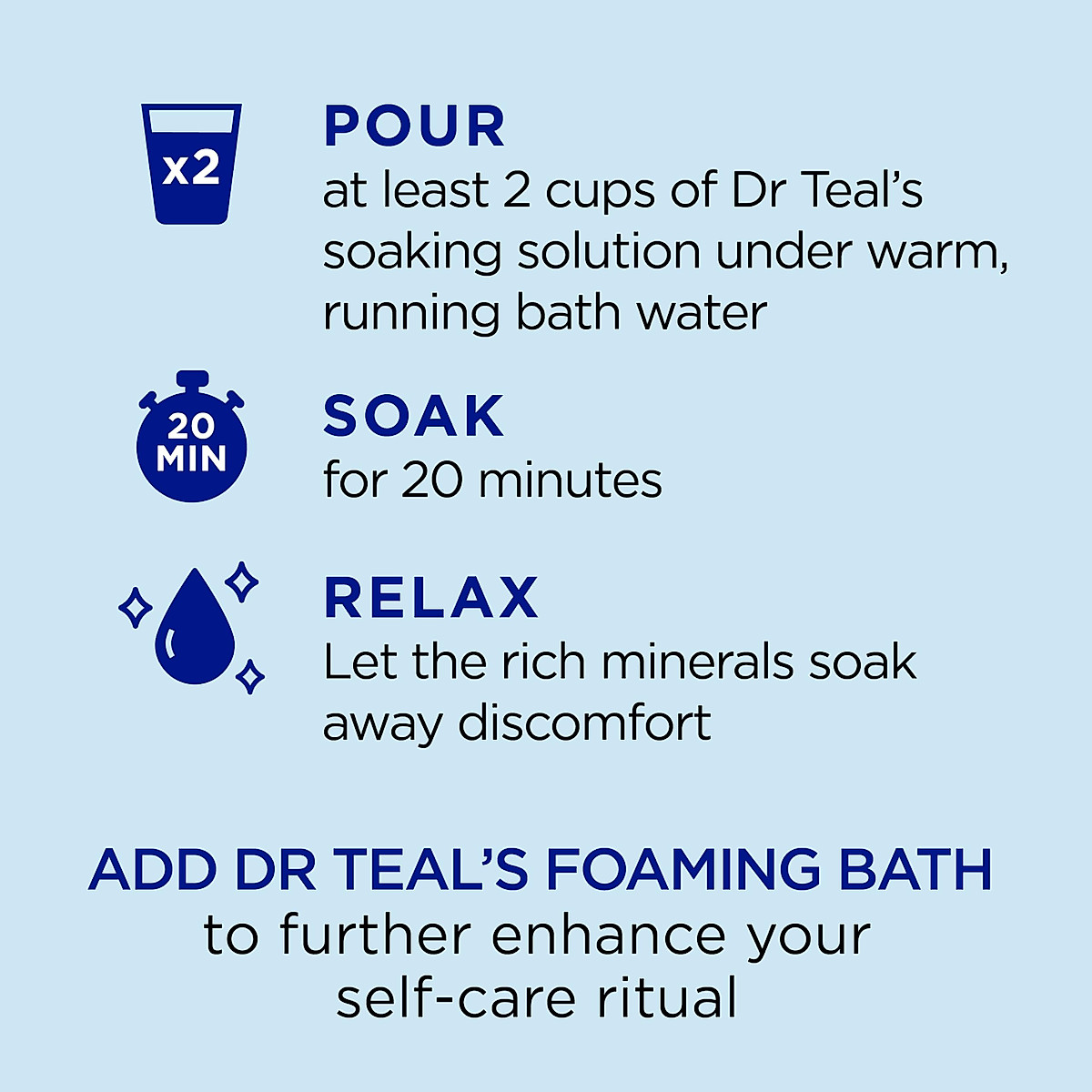 Dr Teal's Pure Epsom Salt, Vapor Bath with Menthol, Camphor & Essential Oils, 2 lbs (Pack of 3)