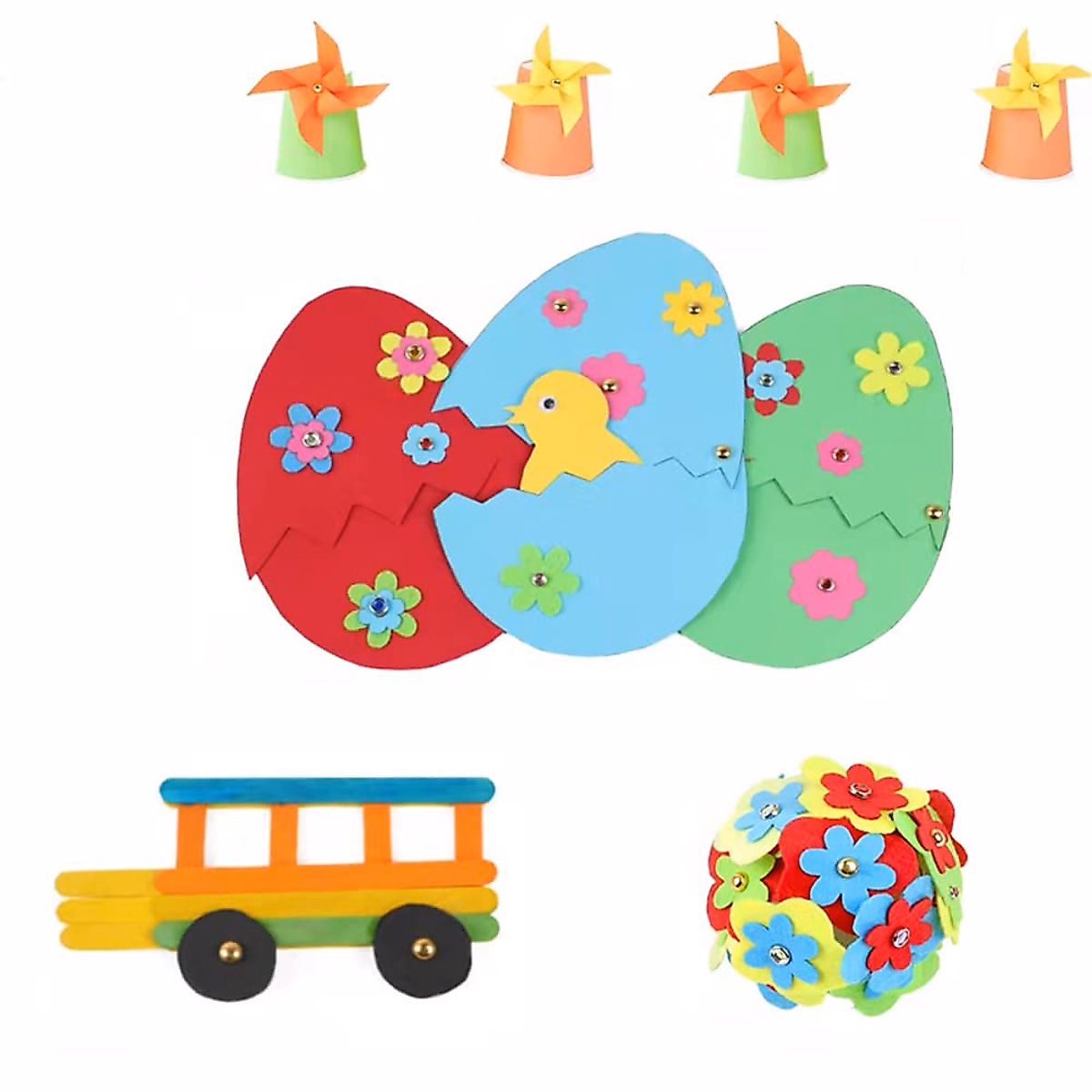 BlingKingdom 100pcs Multicolor Split Pins Pastel Metal Brad Fasteners Brads Round Brads for DIY Crafts Projects Scrapbooking Office (8mm x 14mm)