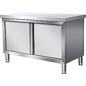 Commercial Kitchen Work Catering Table for Hotel, Commercial Home Kitchen Work Table Kitchen Workstation Stainless Steel Work Table Heavy Duty for Restaurant, Home and Hotel Rack (Size : 100x60x80cm