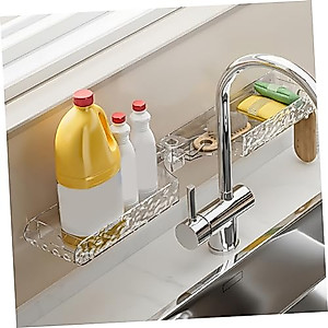 COOLHIYA Household Storage Shelf Storage Bracket Abs Wall Floating Shelf Wall Storage Rack