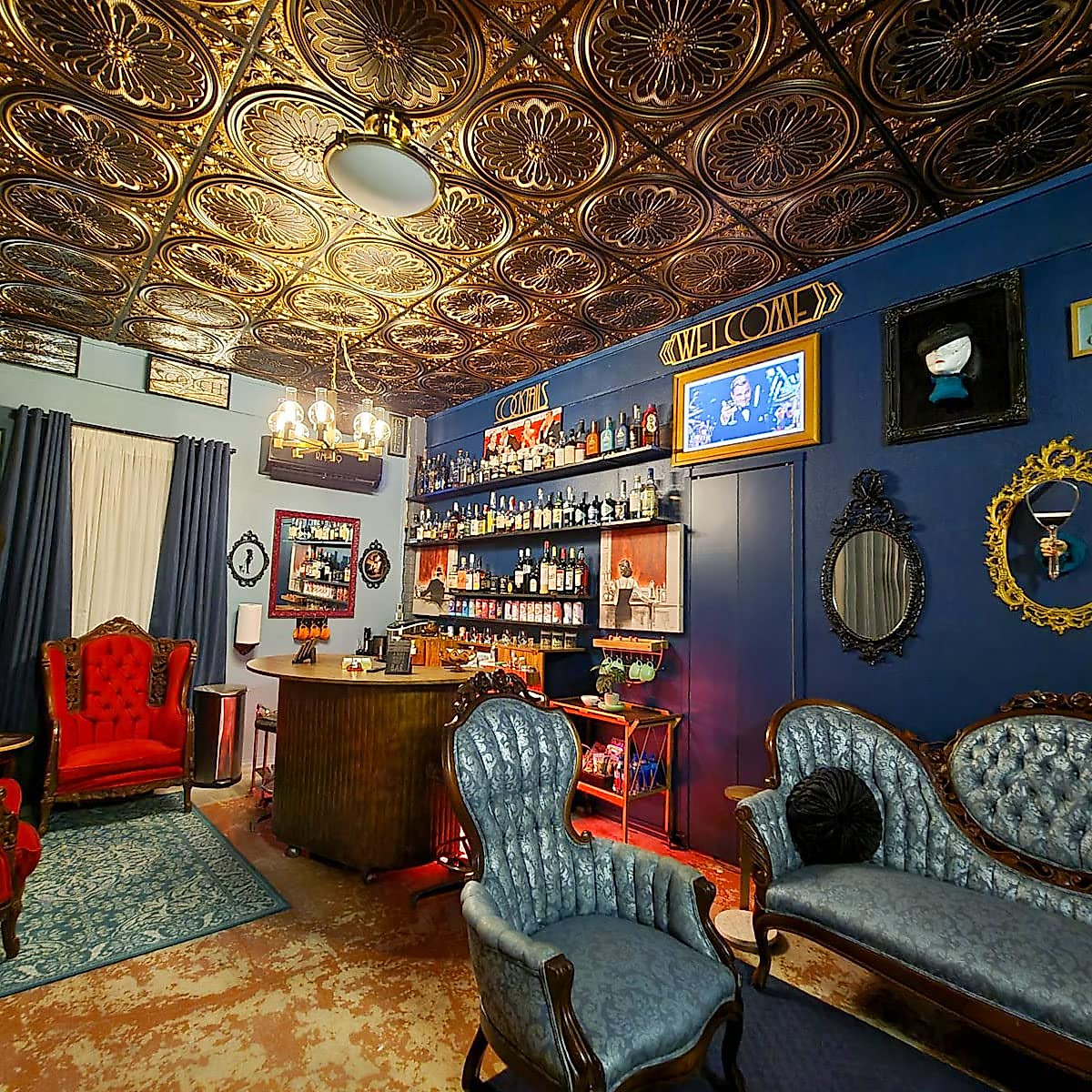 From Plain To Beautiful In Hours 238ag-24x24-25 Rose Window PVC 2' x 2' Lay-in or Glue-up Ceiling Tile, Pack of 25, Antique Gold, 25 Piece