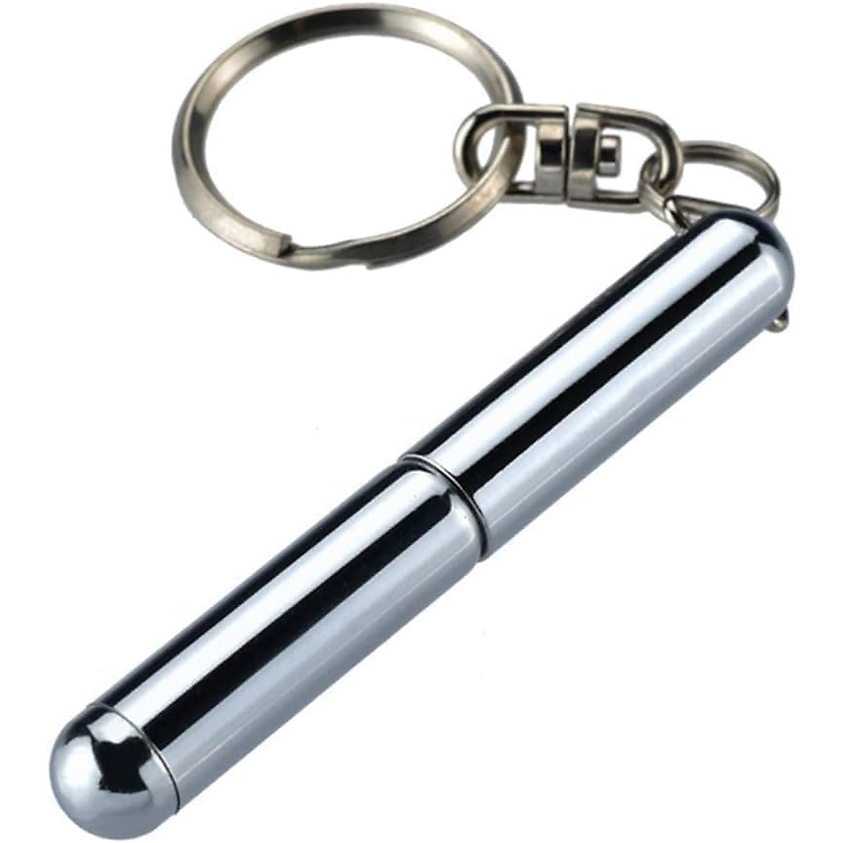 Yanxuan Stainless Steel Metal Pen, Silver Ballpoint Pen, Mini Pocket Pen for Business Gift Automobile Keychains