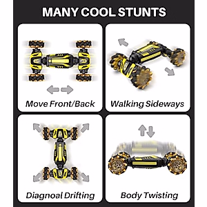 DODOELEPHANT Gesture Sensing RC Stunt Car, 1:12 Large Drifting Remote Control Car with Watch Hand Controlled, 4WD 12.5MPH Fast On/Off Road RC Cars Toys for Boys Adults Kids