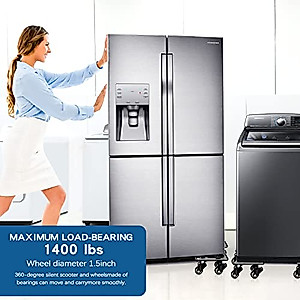 Heavy Duty Furniture Lifter Tool, Upgraded Furniture Movers Dolly with 4 Detachable Wheels, 1400 Lbs Load Capacity, 360° Rotation Dolly for Moving Sofa Piano Refrigerator