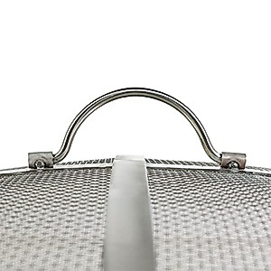 Sunnydaze Rust-Resistant Stainless Steel Fire Pit Spark Screen Cover - 30-Inch Diameter