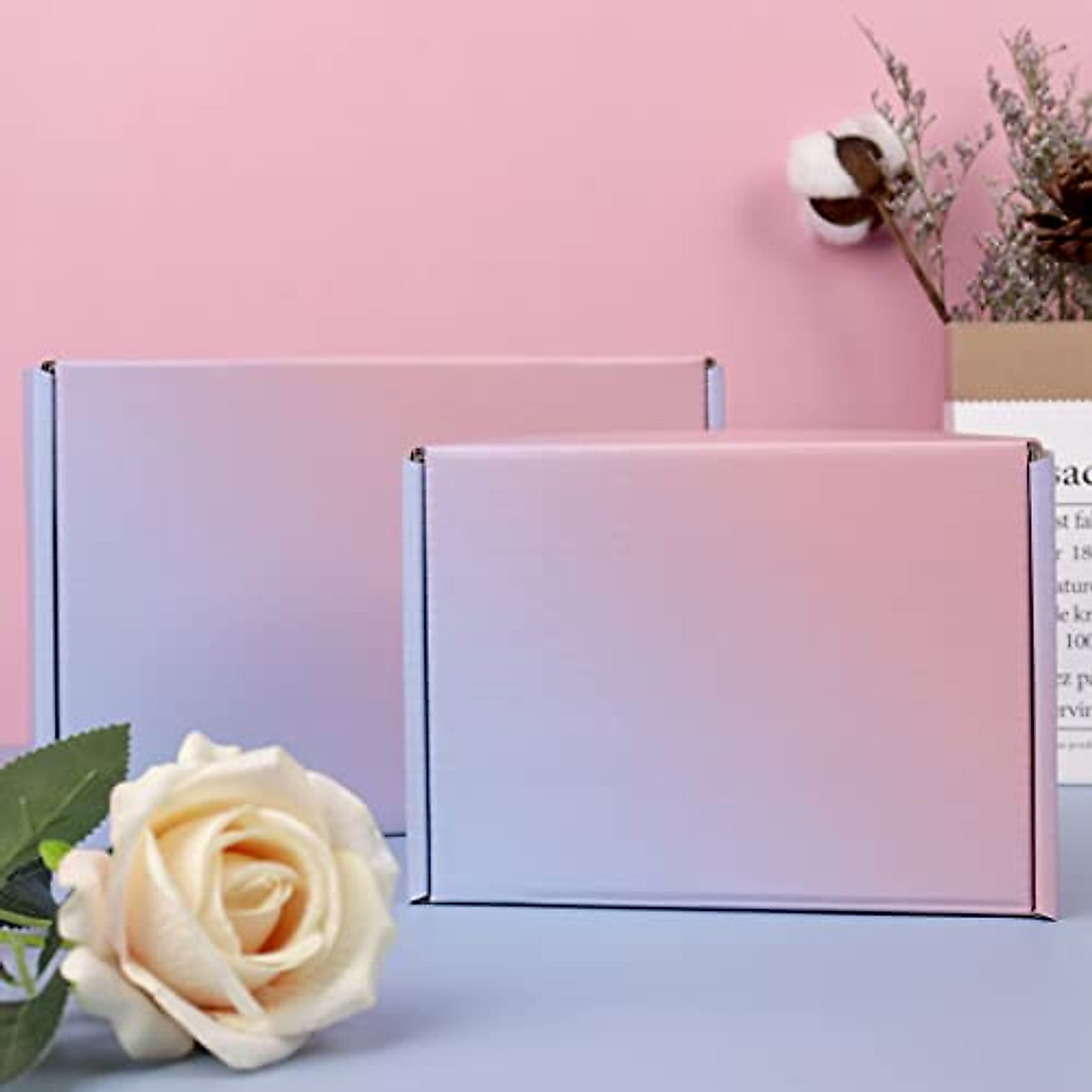 DERZIFUN 30 Pack 9x6x2 Inch Shipping Boxes Packaging for Small Business, Corrugated Box Mailers for Mailing, Recyclable Cardboard Packing Literature Mailer Gift Boxes