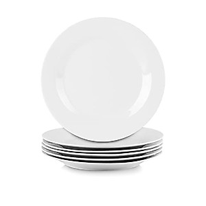 10 Strawberry Street Simply White 10.5" Round Dinner Plate, Set of 6