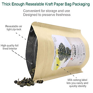 FullChea - Milk Oolong Tea - Oolong Tea Loose Leaf - Taiwan High Mountain Tea Jin Xuan Milk Oolong - Naturally Milky and Silky Aroma - Health Tea - 4oz / 113g