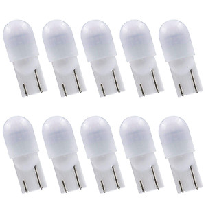 Noobibaba T10 Wedge Base LED Bulb 12V DC 1W, T5 T10 Low Voltage Landscape Light Bulbs, 4 Watts Incandescent Bulb Equivalent, Soft Warm White 2700K 10-Count