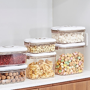 Refrigerator Organizer with Vacuum Food Storage Container Set (2) Free Vacuum Pump