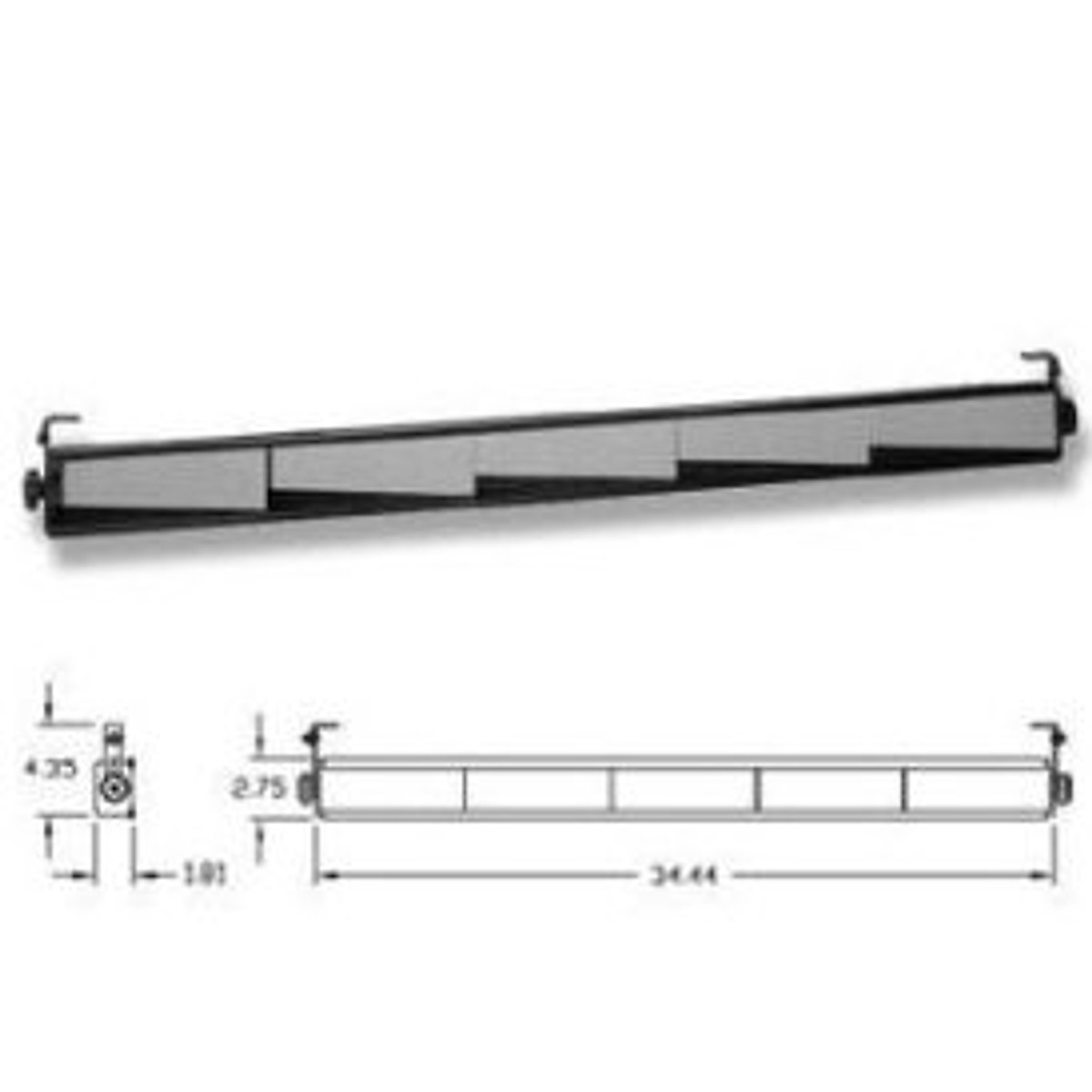 5 Panel Universal Wink Mirror For Golf Carts Fits EZGO, Club Cars and Yamaha Black