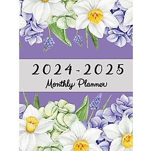2024-2025 Monthly Planner Hardcover: 2 year Monthly Planner Calendar Schedule Organizer January 2024 Up to December 2025 With Federal Holidays and Floral Cover: (2 year planner 2024-2025 monthly)