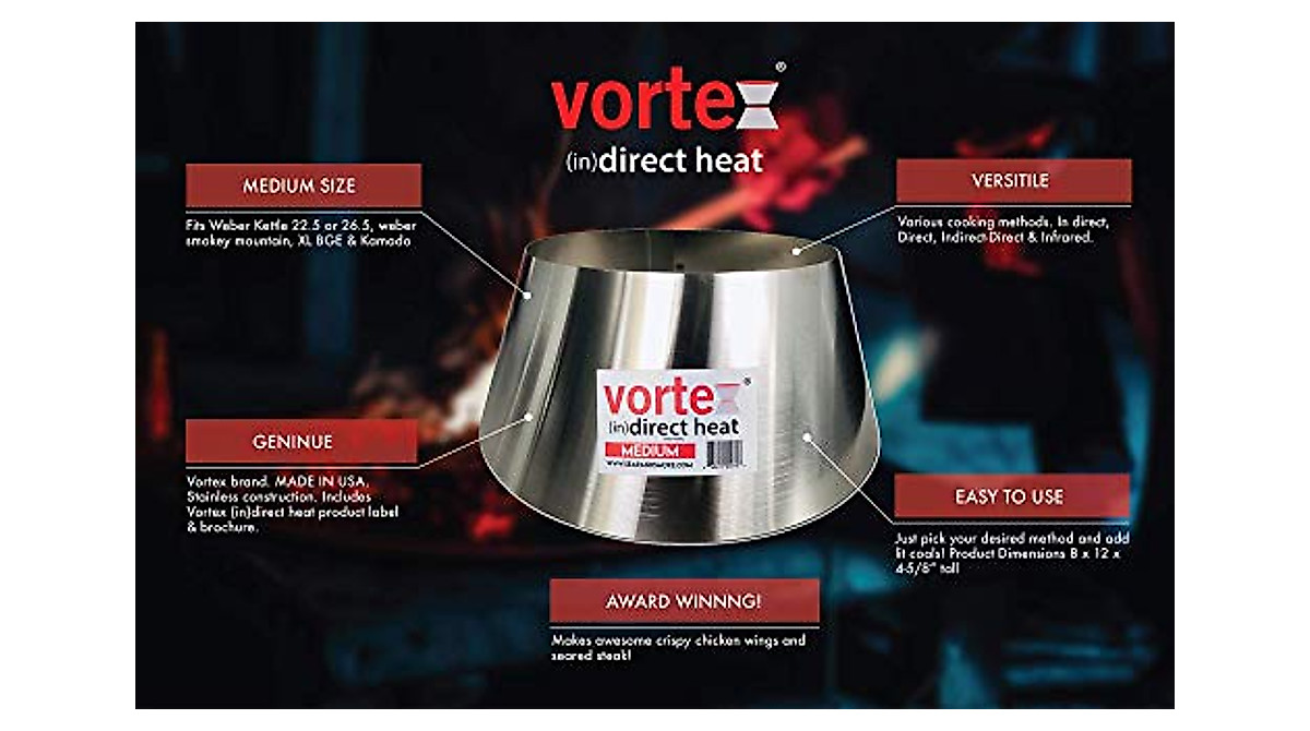 Medium BBQ Vortex™ for Kamado & Charcoal Grills | USA Made