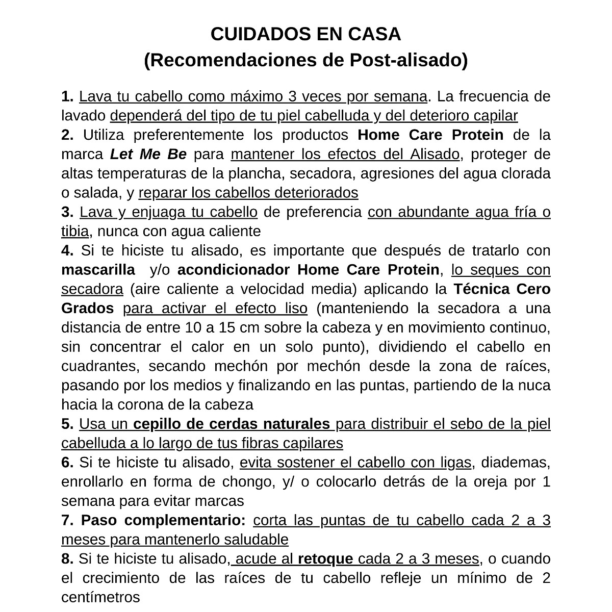 Let Me Be - Linha Protein Home Care - Shampoo Pos Progressiva 240 Ml - (Protein Home Care Collection - Post Blowdry Shampoo 8.11 Fl Oz)