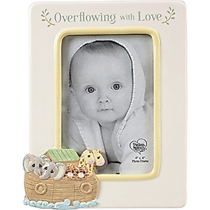 Precious Moments Overflowing with Love Noah's Ark Ceramic 4x6 Nursery Décor Photo Frame 173431