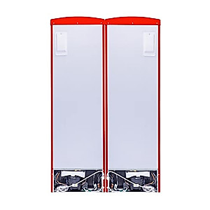 Conserv 24 inch Frost Free Retro Refrigerator-Freezer Set (Red)