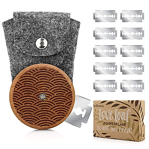 Letheva UFO Bread Lame Cutter, for Scoring Homemade Dough, Great Gift for Artisan Bread and Baguette Makers, Our Scorer Includes 10 Replaceable Razor Blades, Must Baking Tool for Bread Baking