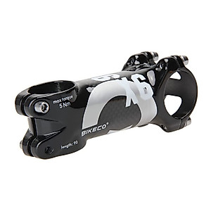 PZAMA 31.8mm Stem Carbon Handlebar Bicycle Stem,3K Super Light Carbon Fiber+Aluminum Alloy Mountain Bike Handle Bar Stem,6 Degree MTB Road Bike Handlebar Grips ? 31.8 * 80/90/100/110 mm (80mm red)