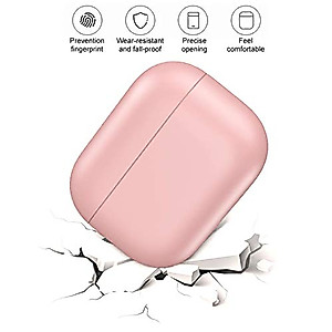 Airpods Pro Case Cover,AirPods Pro Case Protection No Keychain,Silicon Ultra-Thin Soft Cover Skin Compatible with Airpods Pro(Pink)