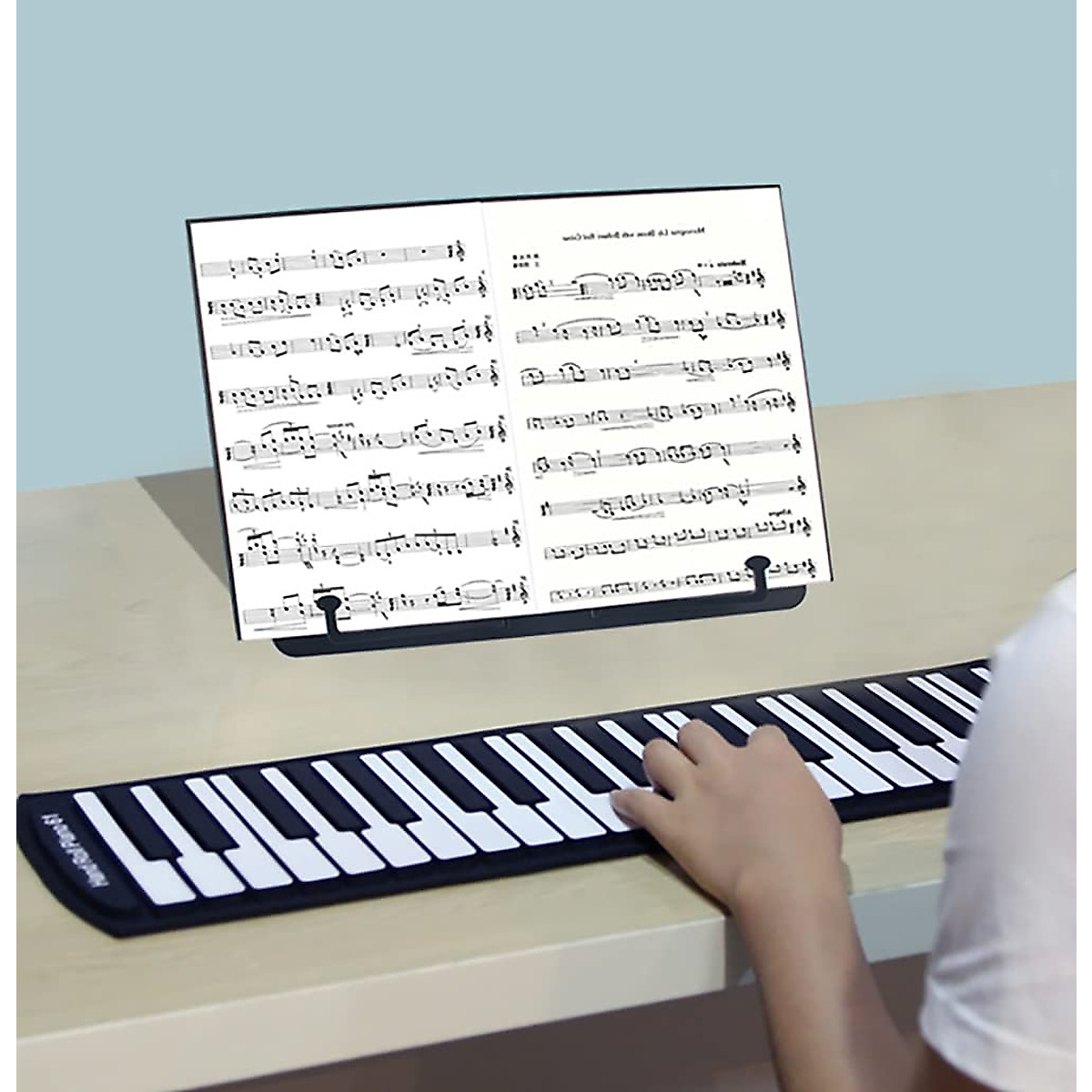 11x6 Inches Desktop Piano Music Sheet Holder Foldable Music Sheet Stand Adjustable Book Reading Stand