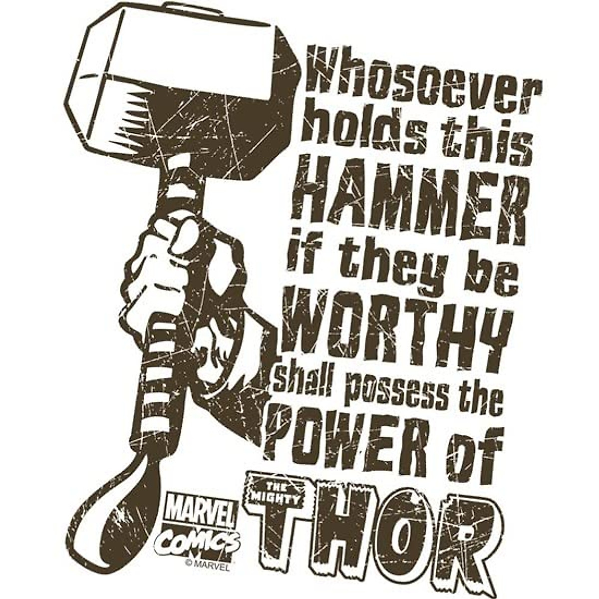 CafePress Marvel Comics Thor Retro Thor's Hammer Mug Ceramic Coffee Mug, Tea Cup 11 oz